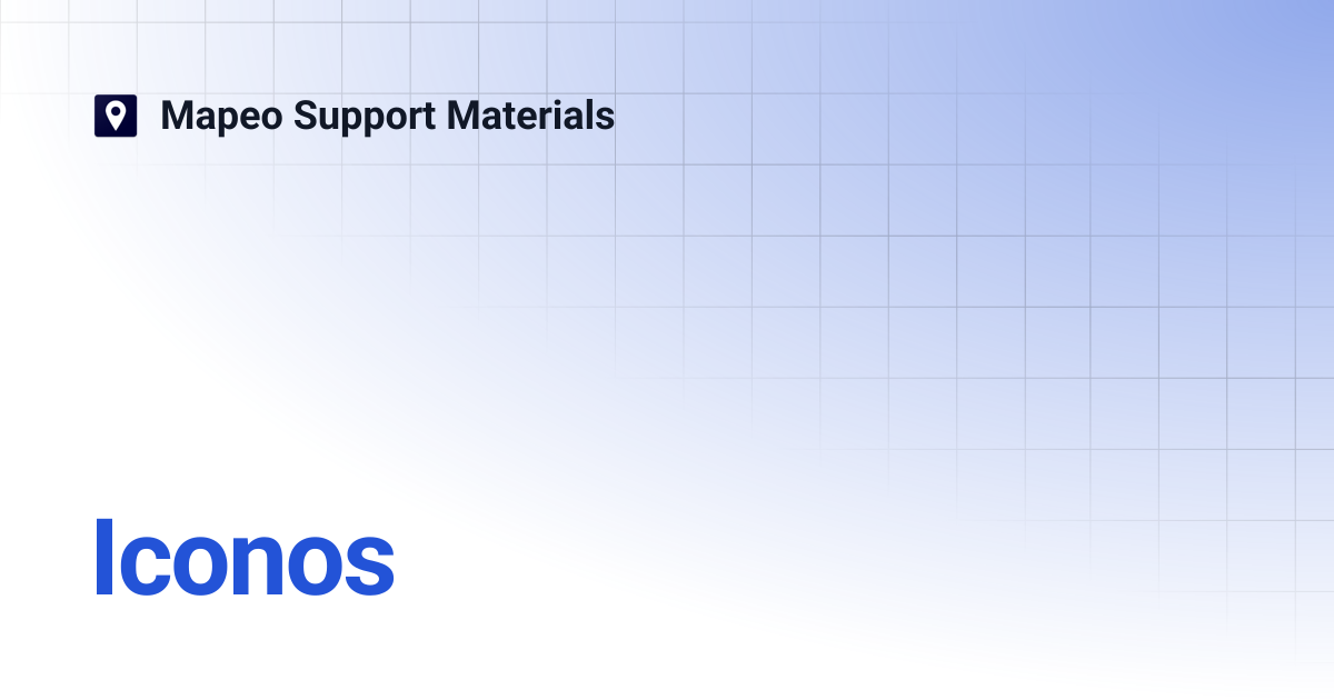Iconos | Español | Mapeo Support Materials