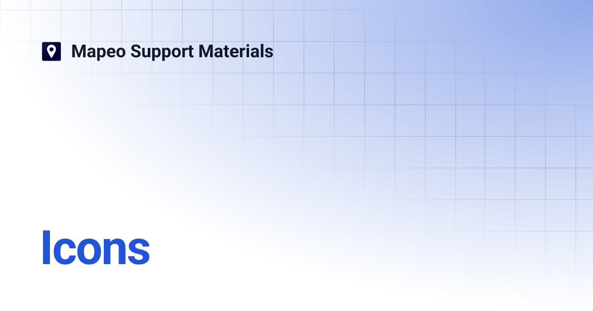 Icons | Mapeo Support Materials